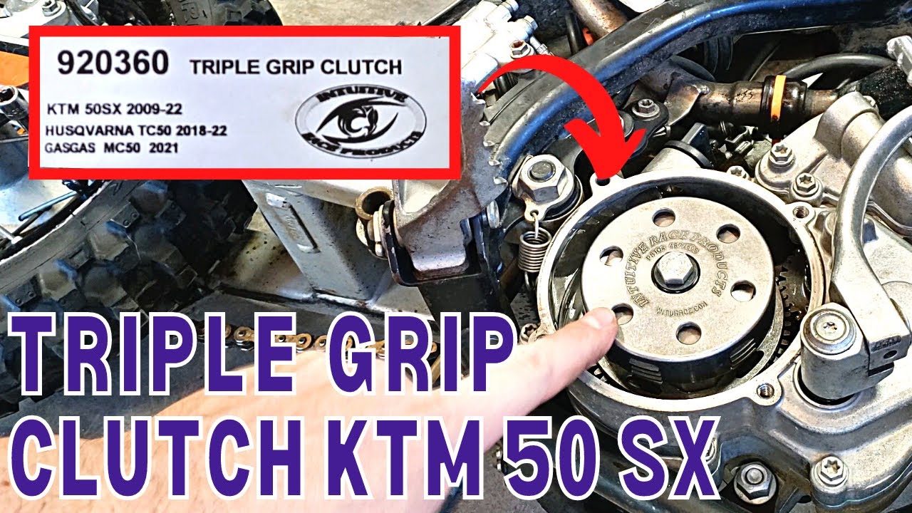 Intuitive Race Products Triple Grip Clutch Install KTM 50 SX - YouTube