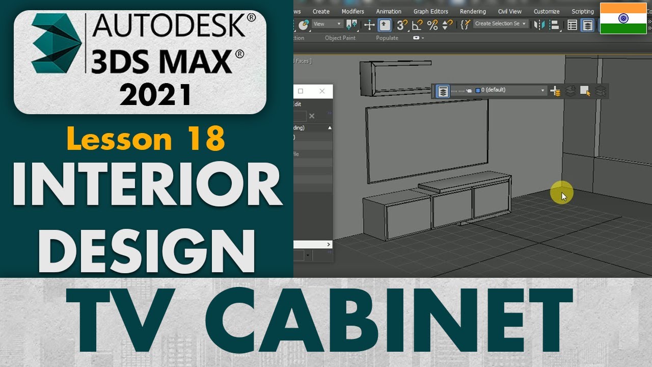 3ds Max Interior Modeling Design :Lesson_18 : TV Unit Design :3Ds Max ...