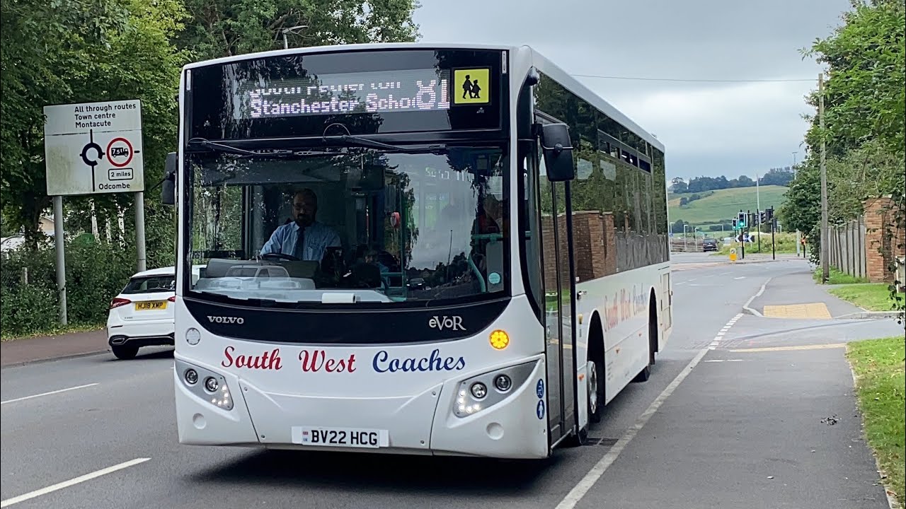 South West Coaches BV22 HCG Volvo B8RLE MCV Evora - YouTube
