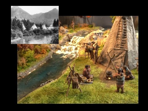 Blackfeet in Glacier - Realistic Diorama - Native American Camp in Glacier 1910 - YouTube