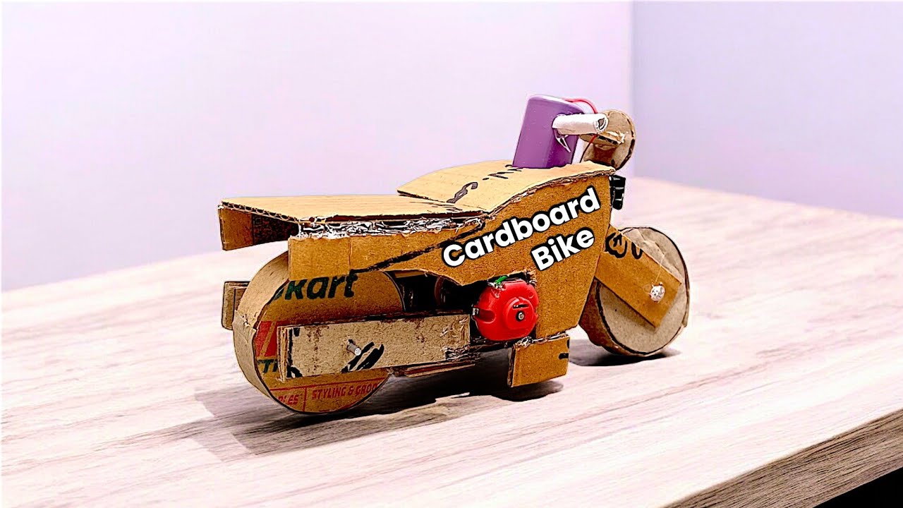 How To Make RC Cardboard Motorcycle- Diy Motorcycle @BLASTER-ARMY - YouTube