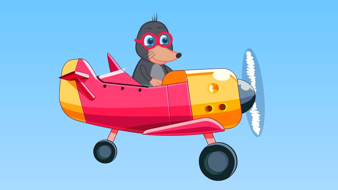 Benny Mole and Friends - Airplane Race Cartoon for Kids - YouTube