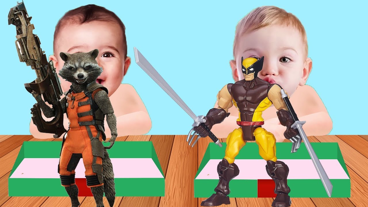 Baby opening gift box, Funny baby and Learn colors with toys, Finger ...