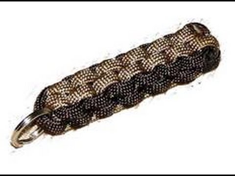 square braid paracord keychain - YouTube