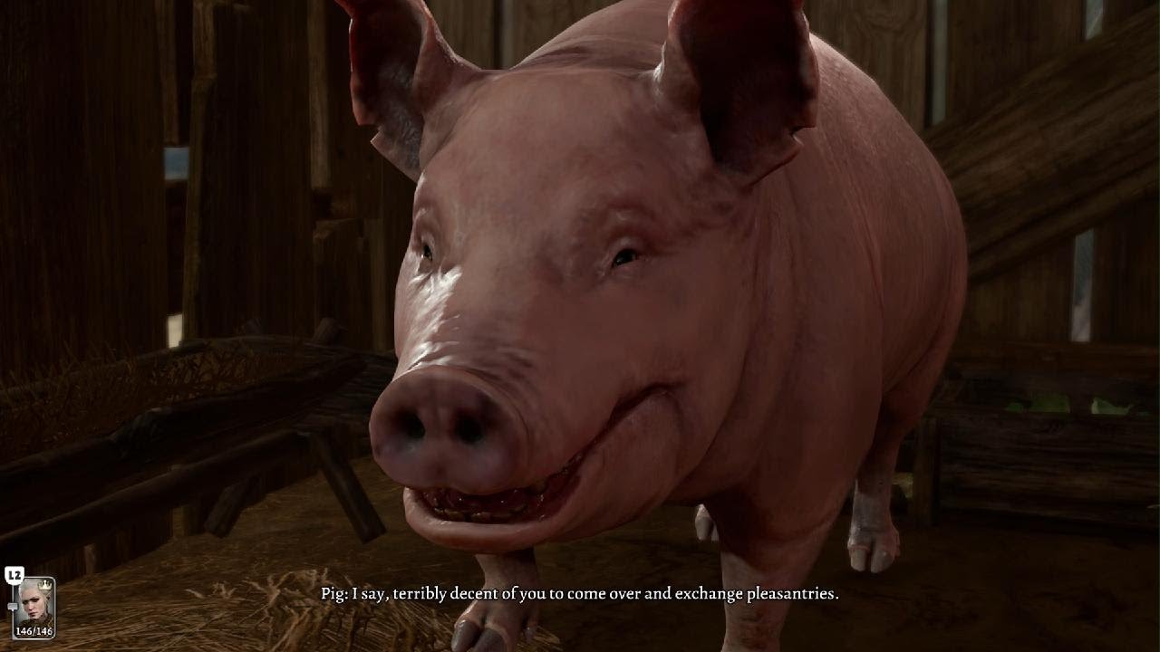 [BG3 Baldur's Gate 3] Rivington: A Very Impressive Pig (Halsin Approves ...