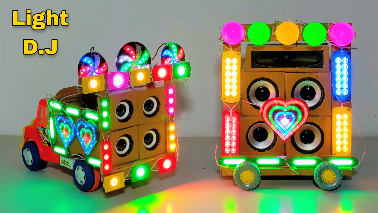How to make RC Truck Dj speaker second setup and mini Dj Light ...