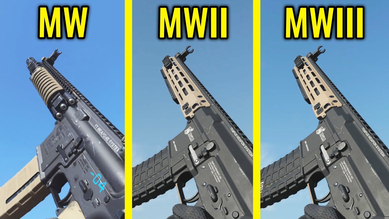 COD MW 2019 vs MW2 2022 vs MW3 2023 - Weapons Comparison - YouTube