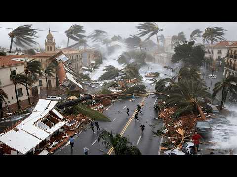 ХАОС в Испании ❗ Шторм Ориана РАЗРУШИЛ 22 города — наводнение и чудовищные волны!