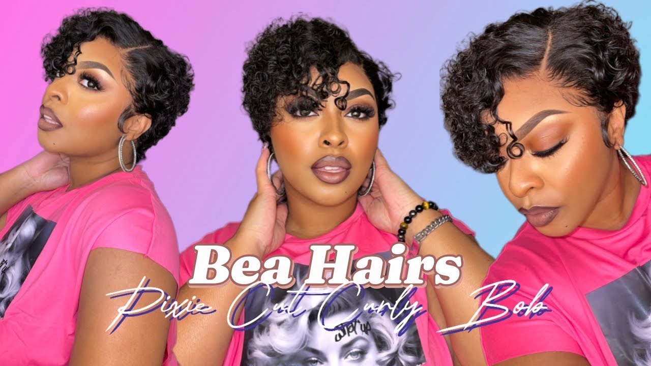 Pixie cut short curly bob full lace wig--BH457--Beahairs.com - YouTube
