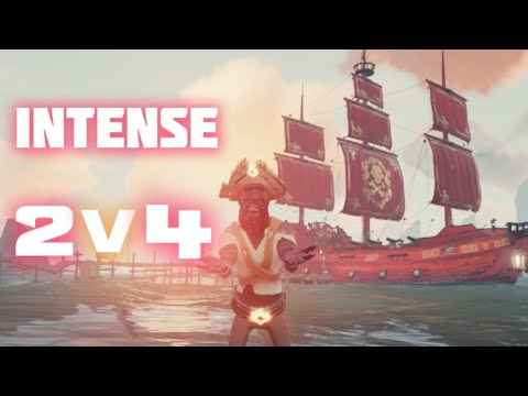 Intense 2v4 Against Galleon Crew - Sea of Thieves (PvP Gameplay) - YouTube