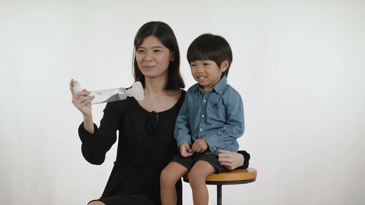 03 How to use a Metered Dose Inhaler with Spacer for Children - YouTube