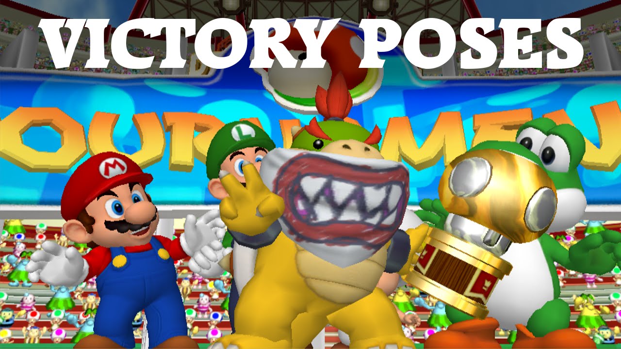 Mario Power Tennis - All Character Trophy Celebrations (HD) - YouTube