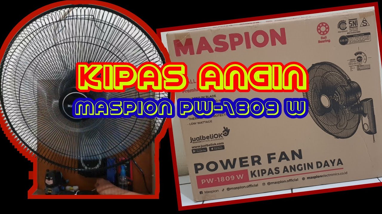 Kipas Angin Maspion PW-1809 W - YouTube