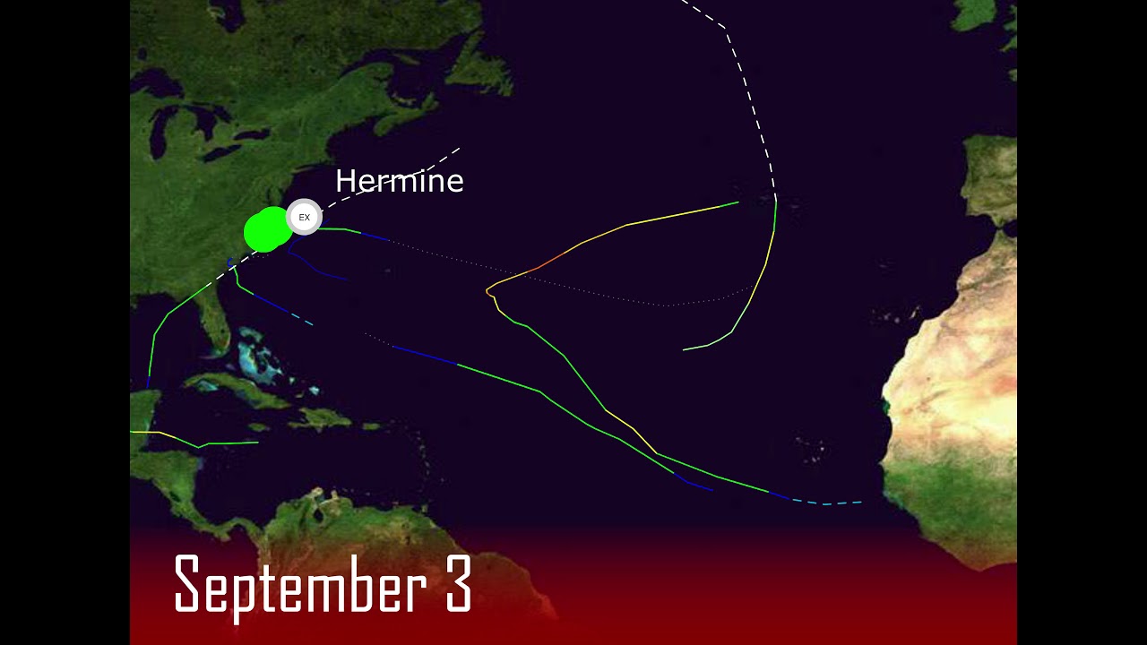 2016 Atlantic hurricane Season Animation - YouTube