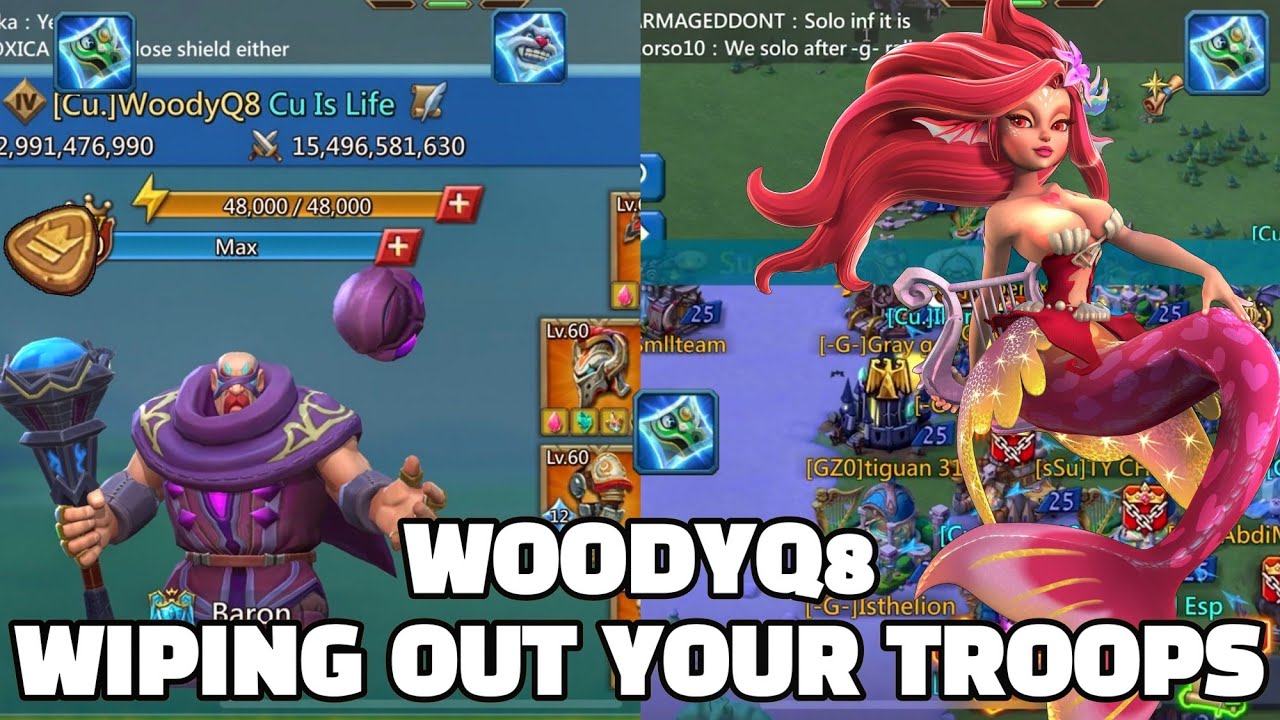WOODYQ8 WIPING OUT YOUR TROOPS! - 11K MAXED TITAN & FULL MYTHIC CHAMPS ...