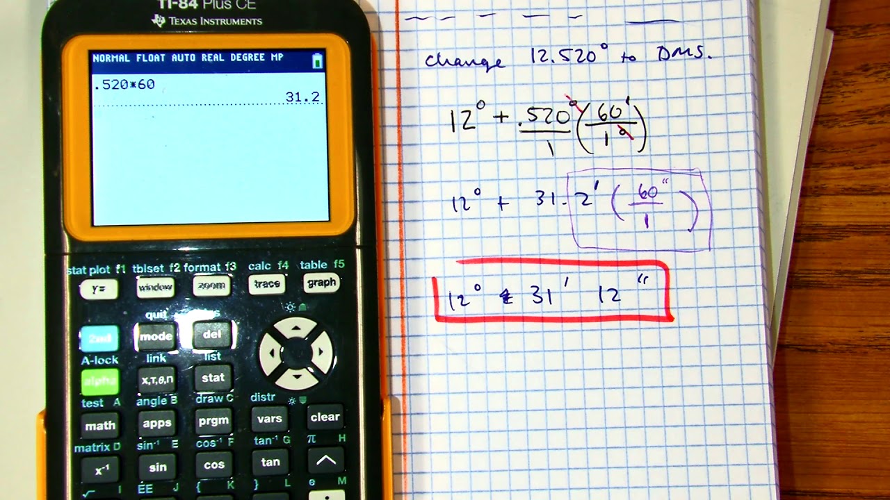 decimal degree form to DMS example B - YouTube
