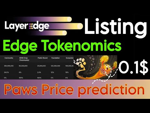 LayerEdge Testnet Tokenomics | $Paws Price prediction 0.1$ | LayerEdge ...