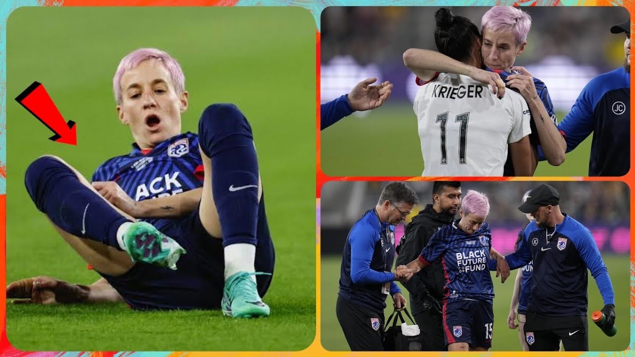 Megan Rapinoe injury video - Injured Megan Rapinoe hobbles off the ...