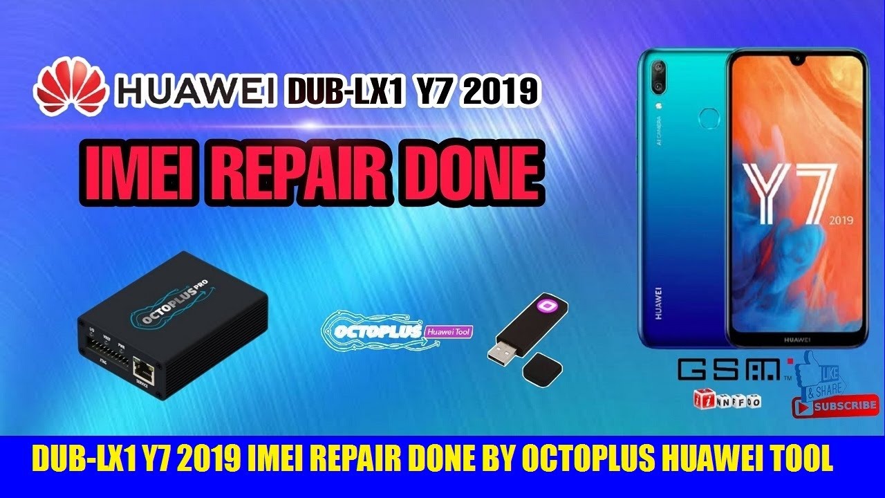 DUB-LX1 Y7 2019 IMXX REPAIR DONE BY OCTOPLUS HUAWEI TOOL - YouTube