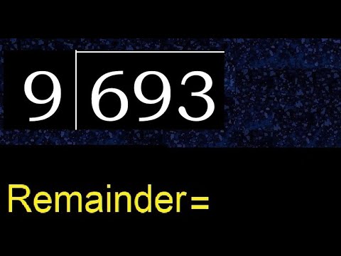 Divide 693 by 9 , remainder . Division with 1 Digit Divisors . How to ...