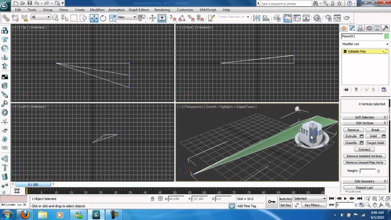 How to make paper airplane in 3ds max - YouTube