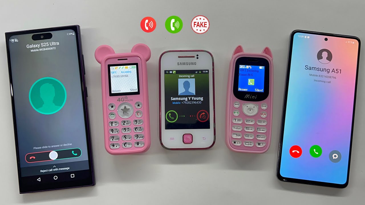 Incoming Call Hello Kitty Phones + Samsung Young | FAKE CALL Samsung ...