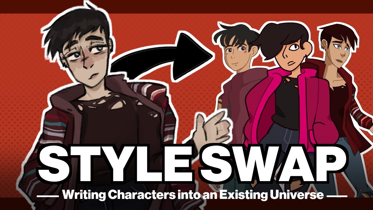 STYLE SWAP || Drawing and Writing a Character into Different Universes ...