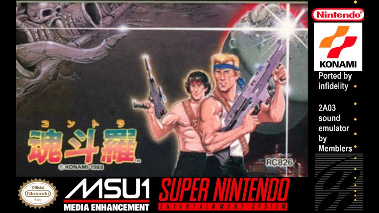 Contra (Port) SNES + MSU-1 - Walkthrough - YouTube