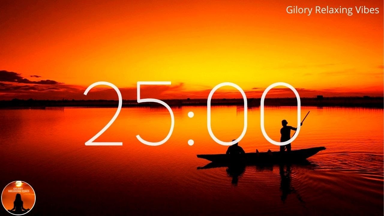 ⏱25 Minute Countdown Timer –Soothing Music, Countdown Timer with Music ...