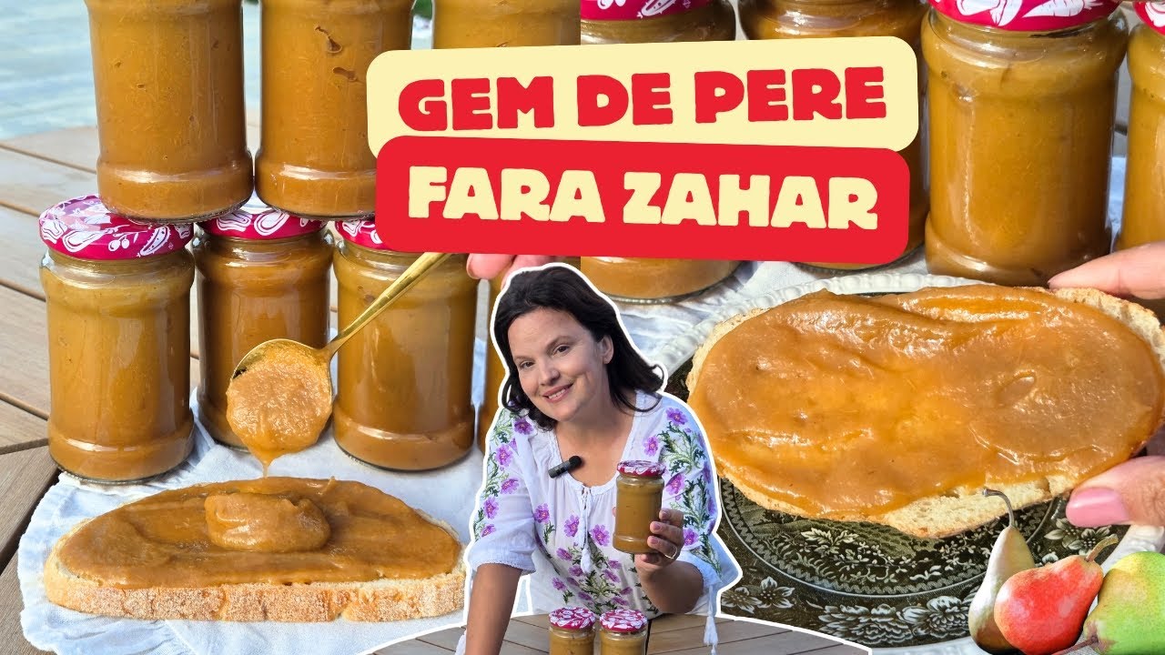 Cum sa faci GEM DE PERE (Fără zahăr) simplu cu 1 Secret, ca la bunica ...