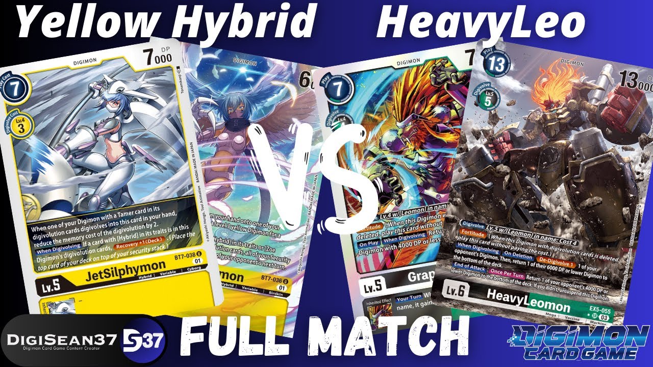 Yellow Hybrid VS HeavyLeomon | Digimon Card Game | EX5 Animal Colosseum ...
