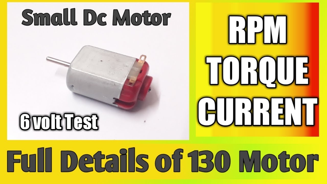 Small DC Motor Test, Torque RPM Current - YouTube
