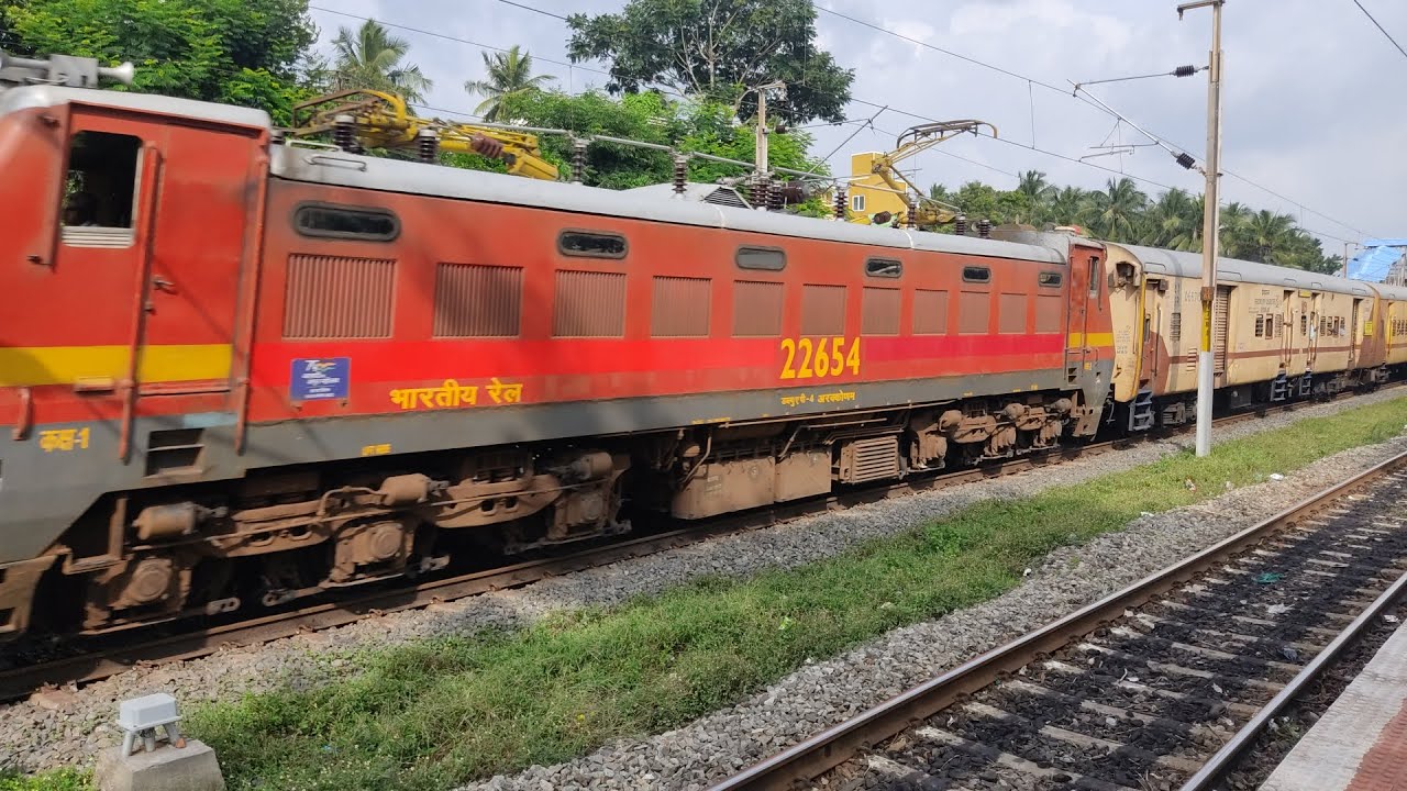 16053 Tirupathi Express with AJJ WAP-4 - YouTube