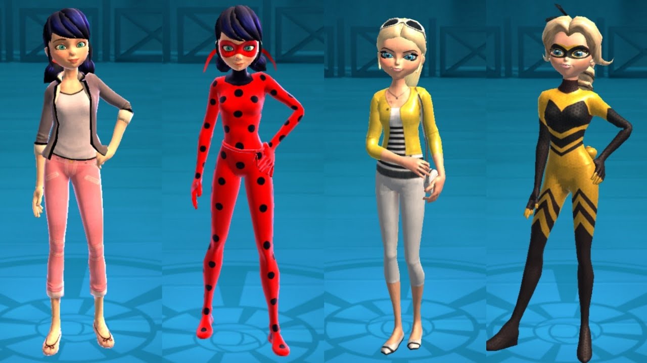 Corrida 264 : Marinette VS Ladybug VS Chloe VS Queen Bee - Jogo ...