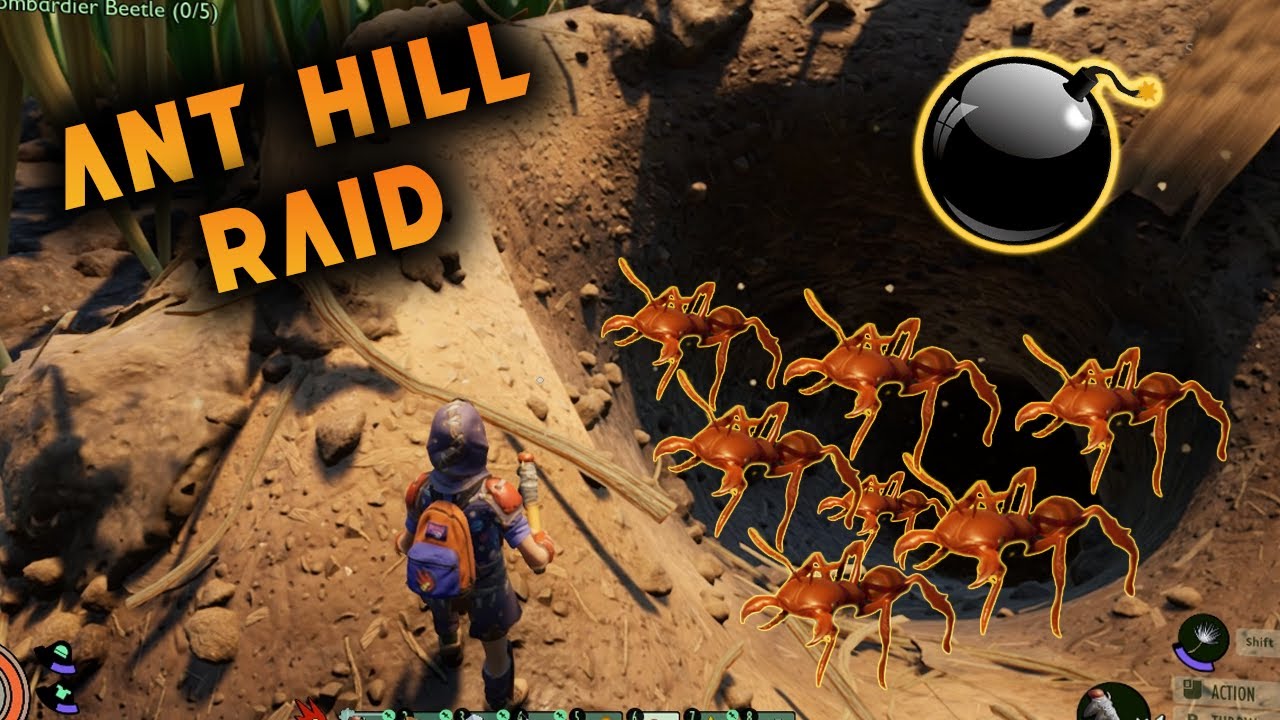 Raiding Huge Ant Hill in Grounded | Dropping Bomb inside Ant Hill - YouTube