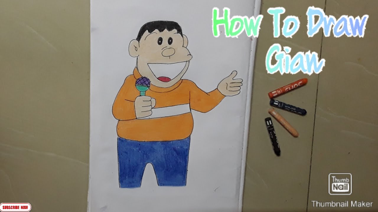 How To Draw Gian | Step By Step Drawing Tutorial - YouTube