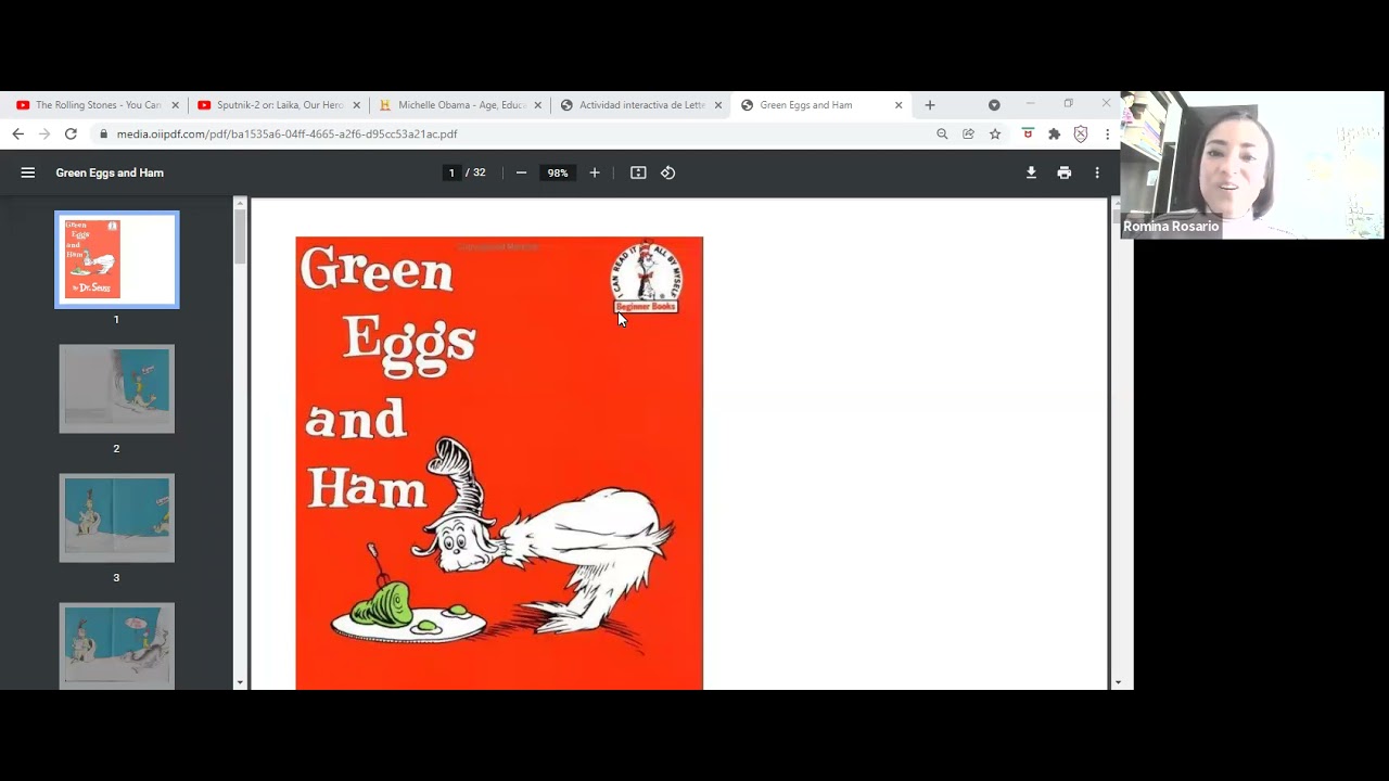 Green Eggs and Ham Dr. Seuss - YouTube
