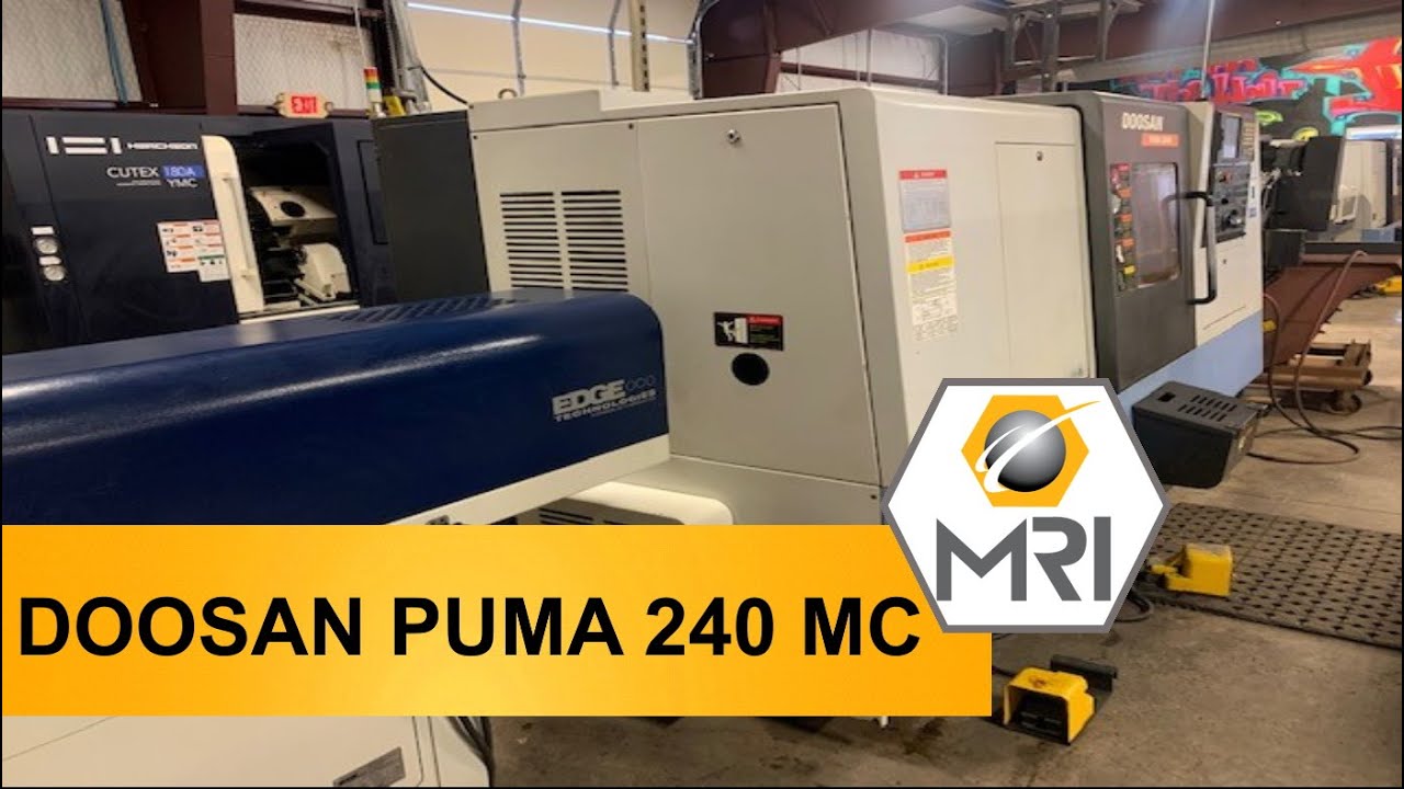 2008 DOOSAN PUMA 240 MC CNC LATHE - YouTube
