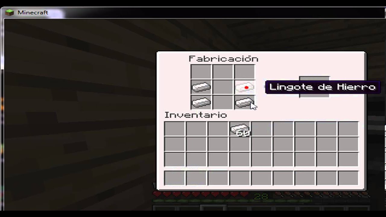 como hacer una armadura de hierro en minecraft - YouTube