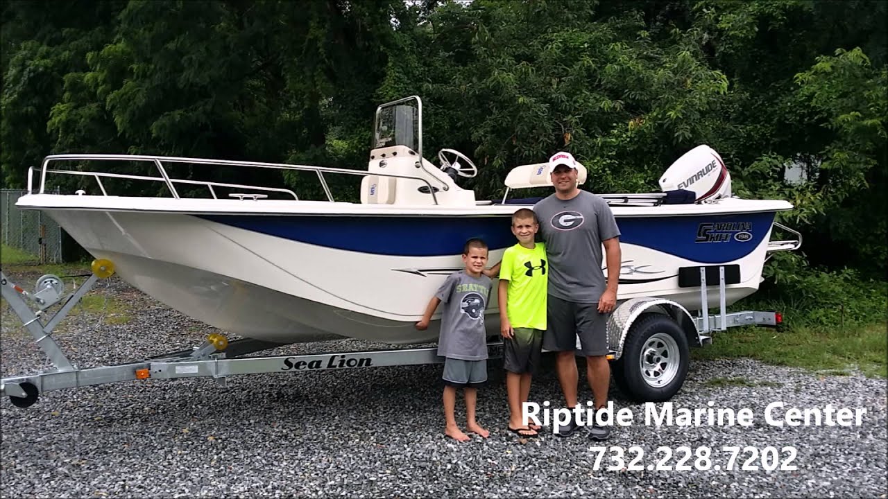 2015 Carolina Skiff 218DLV From Riptide Marine Center - YouTube