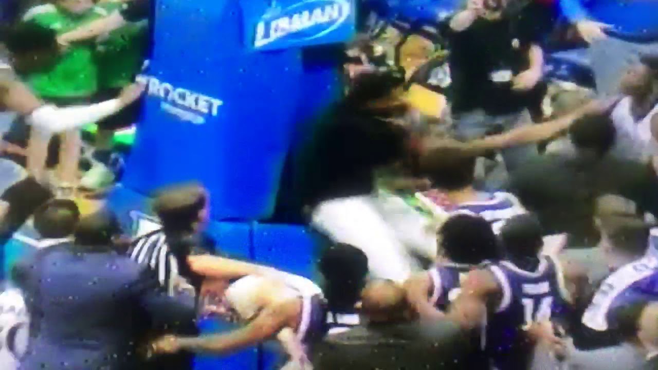 Kansas vs K-State big fight! Over 10 ejections 1/21/20 - YouTube