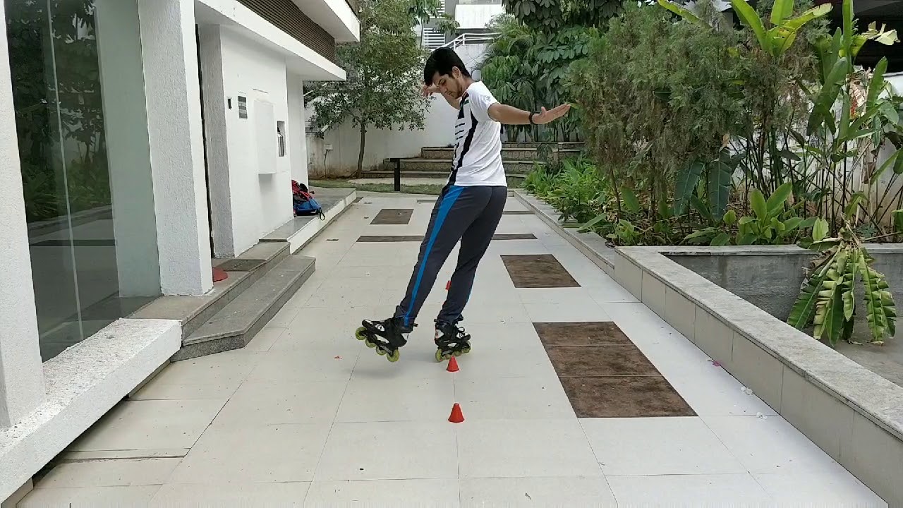 BACK SNAKE NELSON - INLINE FREESTYLE SKATING. LEVEL 1 TRICK. SLALOM ...