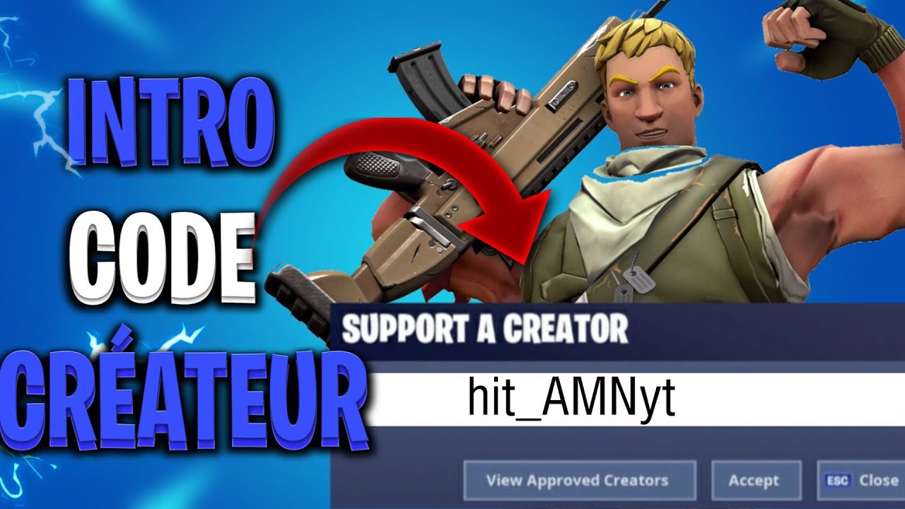 INTRO CODE CREATEUR FORTNITE - YouTube