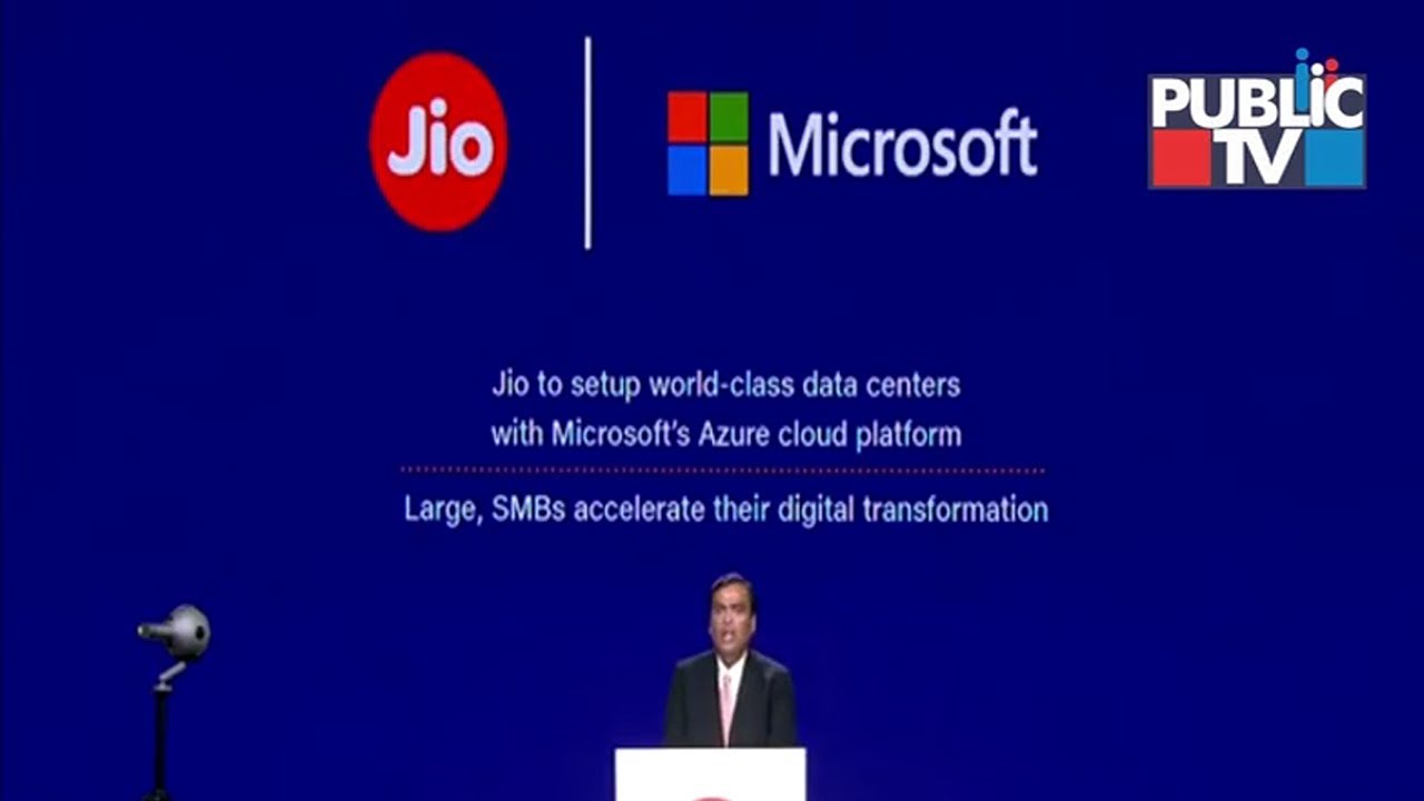Reliance Jio Partners With Microsoft To Bring Its Azure Cloud ...