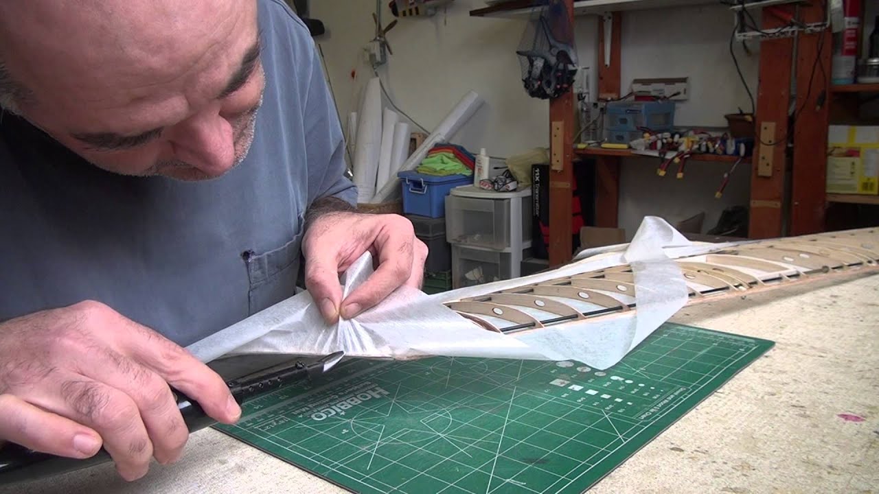 Covering a Wing With Polyspan - YouTube