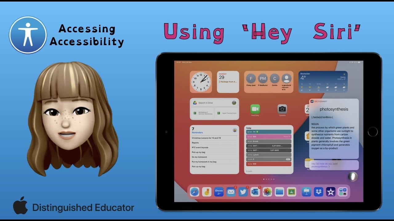 Accessibility iPad - Using ‘Hey Siri’ - YouTube