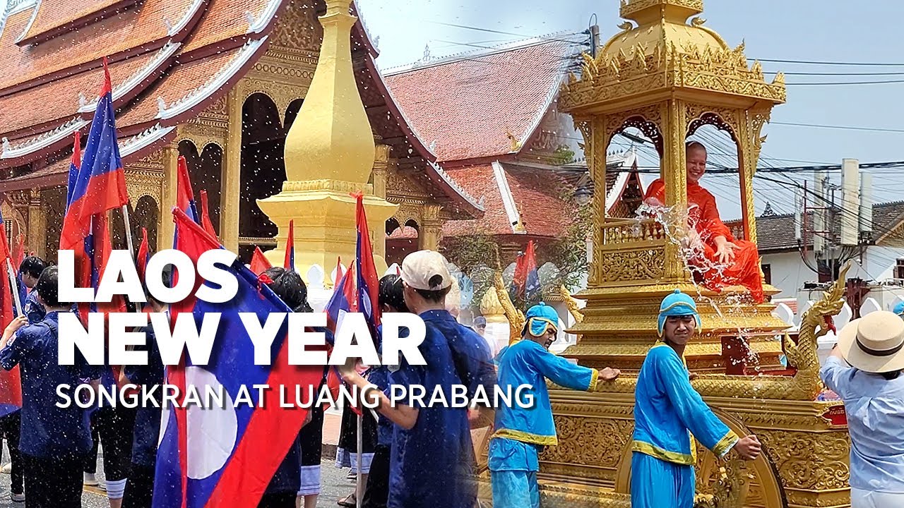 Laos New Year Parade2024 - Pi Mai / Songkran in Luang Prabang, Laos ...