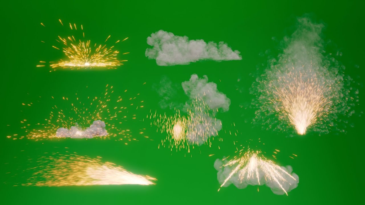 Smokes and Sparks free Green Screen Pack | Green screen Sparks | Green ...