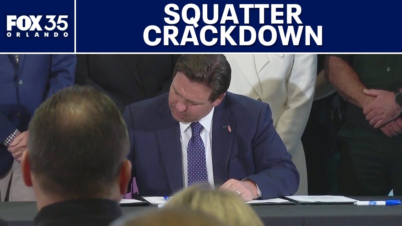 DeSantis signs anti-squatter legislation - YouTube