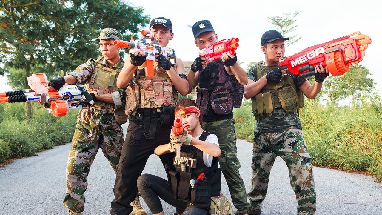 Game Nerf War : SQUAD Winter Warriors Nerf Guns Fight Attack Criminal ...